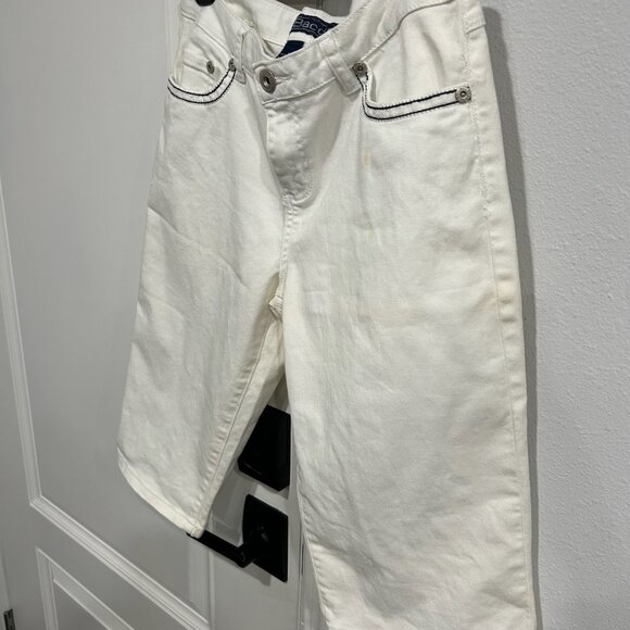 Baccini | Pants & Jumpsuits | Baccini Womens White Denim Casual Bermuda ...
